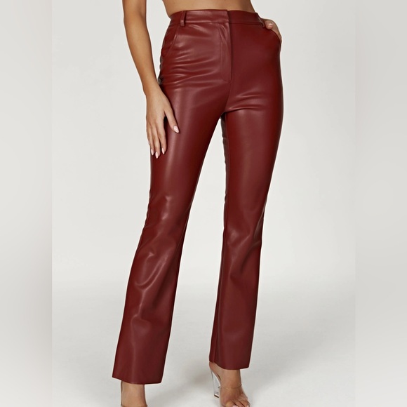 Meshki | Pants & Jumpsuits | Meshki Tyra Straight Leg Faux Leather ...